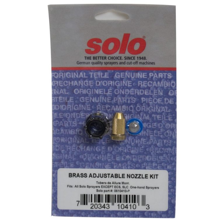 Brass adjustable nozzle kit with screw cap and filter - Solo
