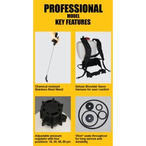 SOLO 475-Prof Sprayer, Backpack, Professional, 4 Gallon, Diaphram