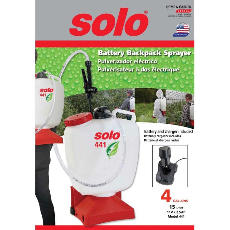 Solo 441 Battery-operated Backpack Sprayer, 4 Gallon